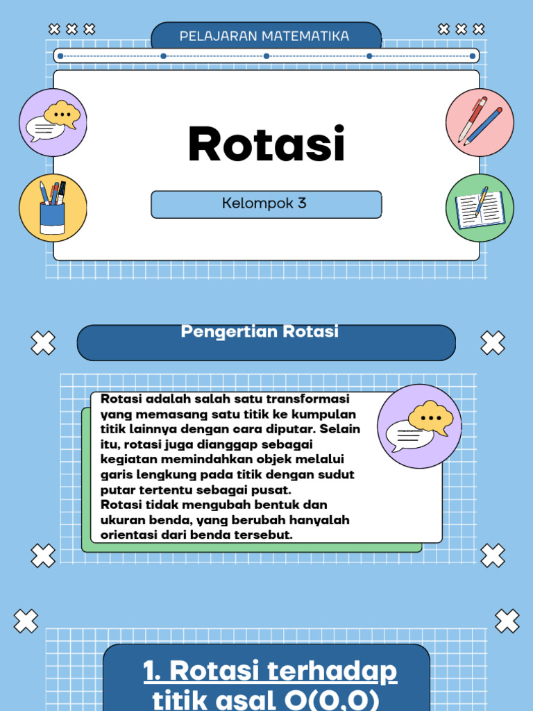 Pengertian dan Contoh Rotasi Geometri | PDF