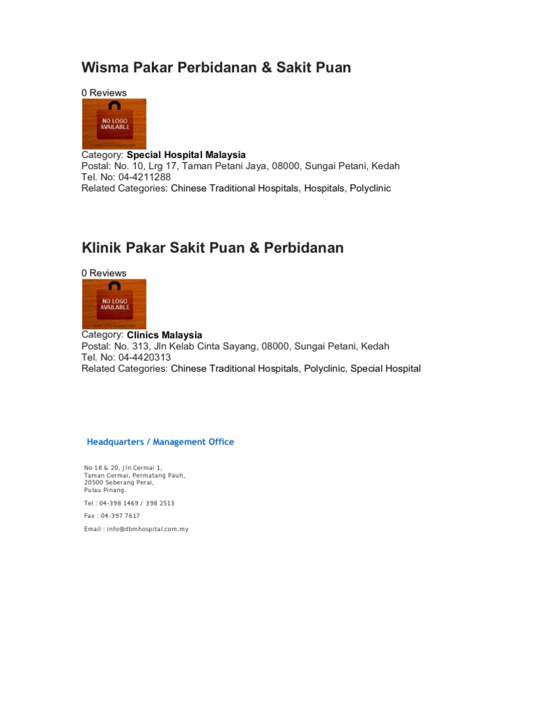 Pakar Sakit Puan | PDF