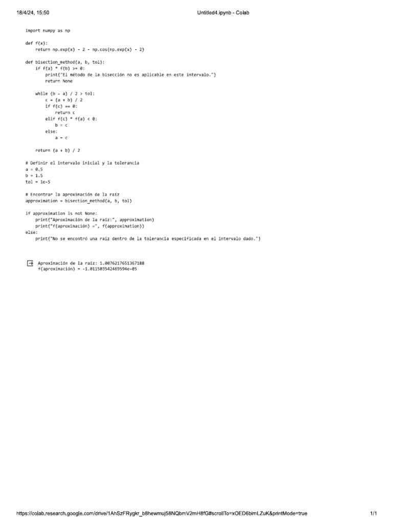 Metodo Biseccion | PDF