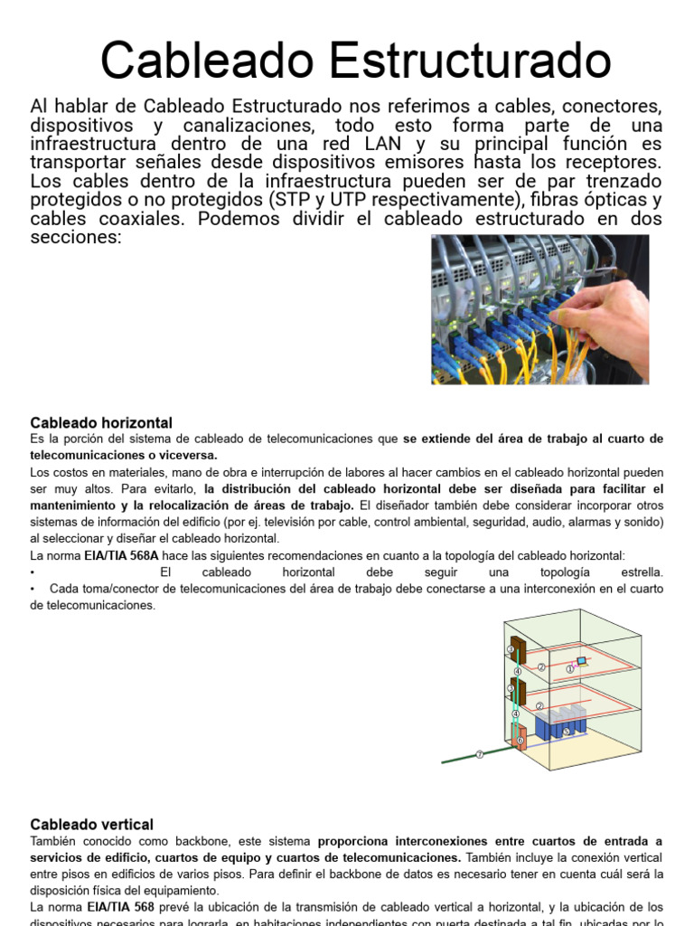 Guía Completa de Cableado Estructurado | PDF | Electricidad | Redes de ...