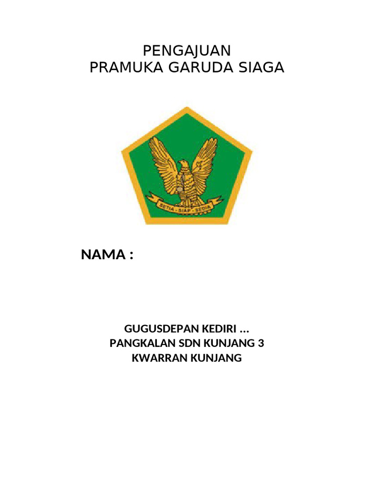 PENGAJUAN PRAMUKA GARUDA SIAGA (Autosaved) | PDF