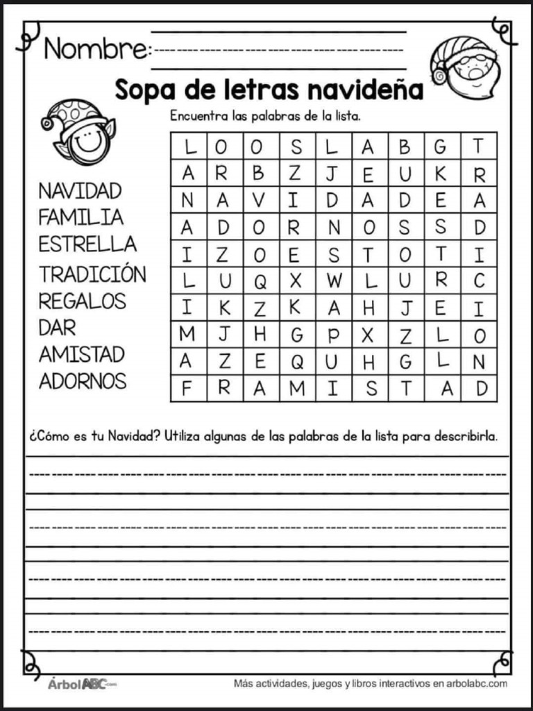 Sopa de Letras Navidad | PDF
