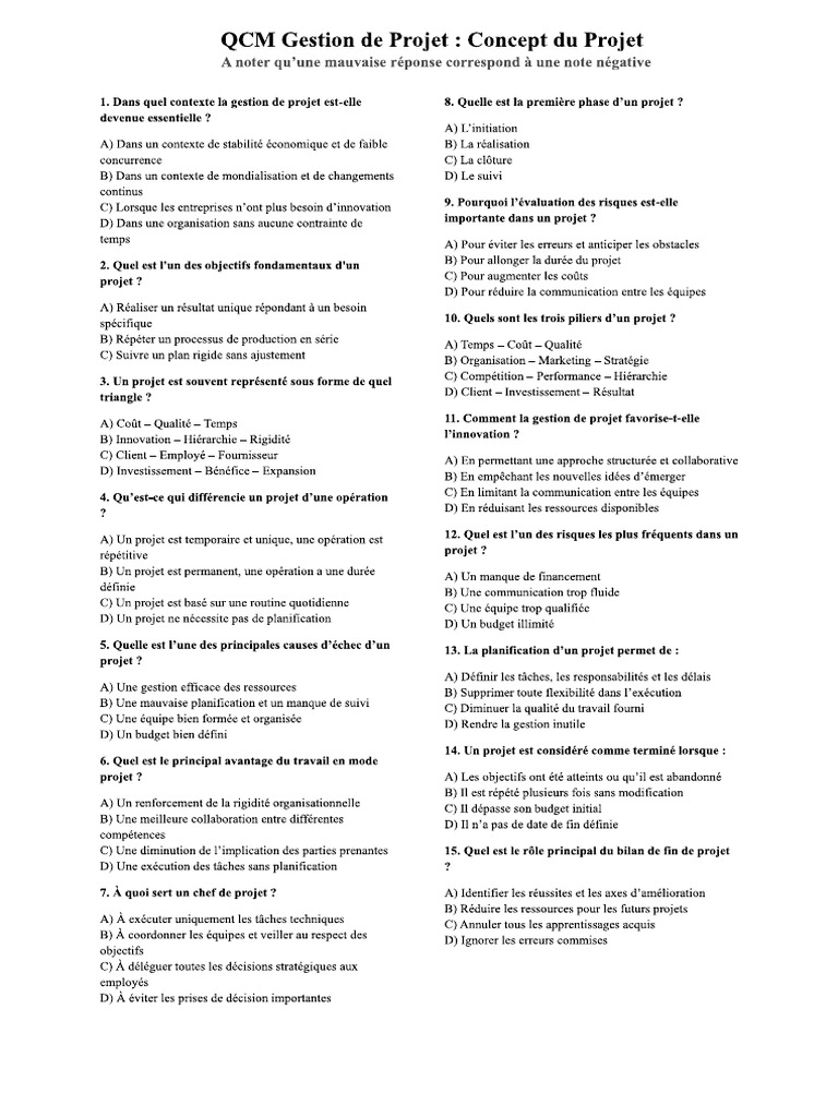 QCM | PDF