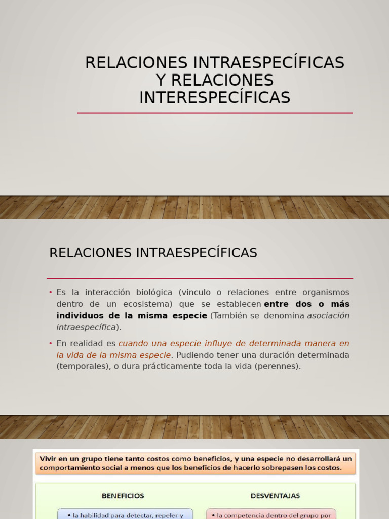 Relaciones Intraespecíficas Y Relaciones Interespecíficas | PDF