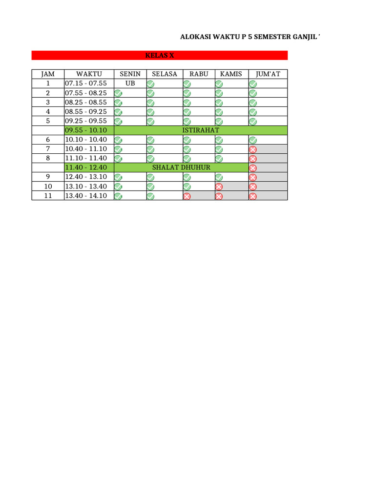 Alokasi Waktu P5 Ganjil TA 2024-2025 | PDF