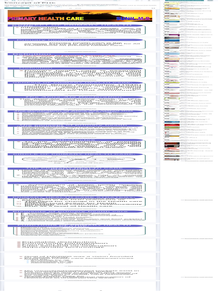 Concept of PHC PDF Health Care Health Sciences | PDF | Health Care | Public Services