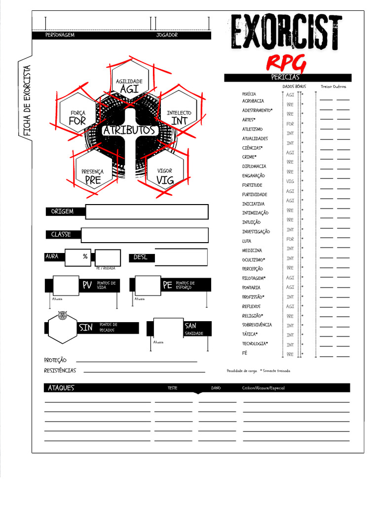 Ficha Ordem Paranormal 10 PDF | PDF