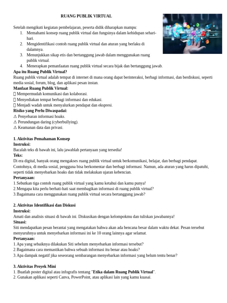 Memahami Ruang Publik Virtual | PDF