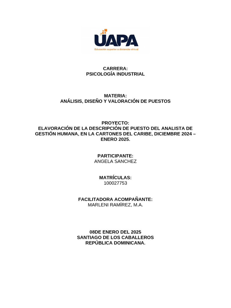 Descripción de Puesto: Analista RH | PDF | Gestión de recursos humanos | Business