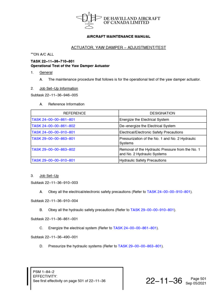 Yaw Damper Operational Task | PDF | Aircraft Flight Control System ...