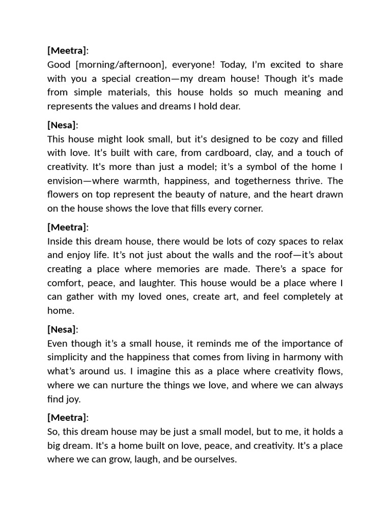 Dream House: A Symbol of Love and Joy | PDF