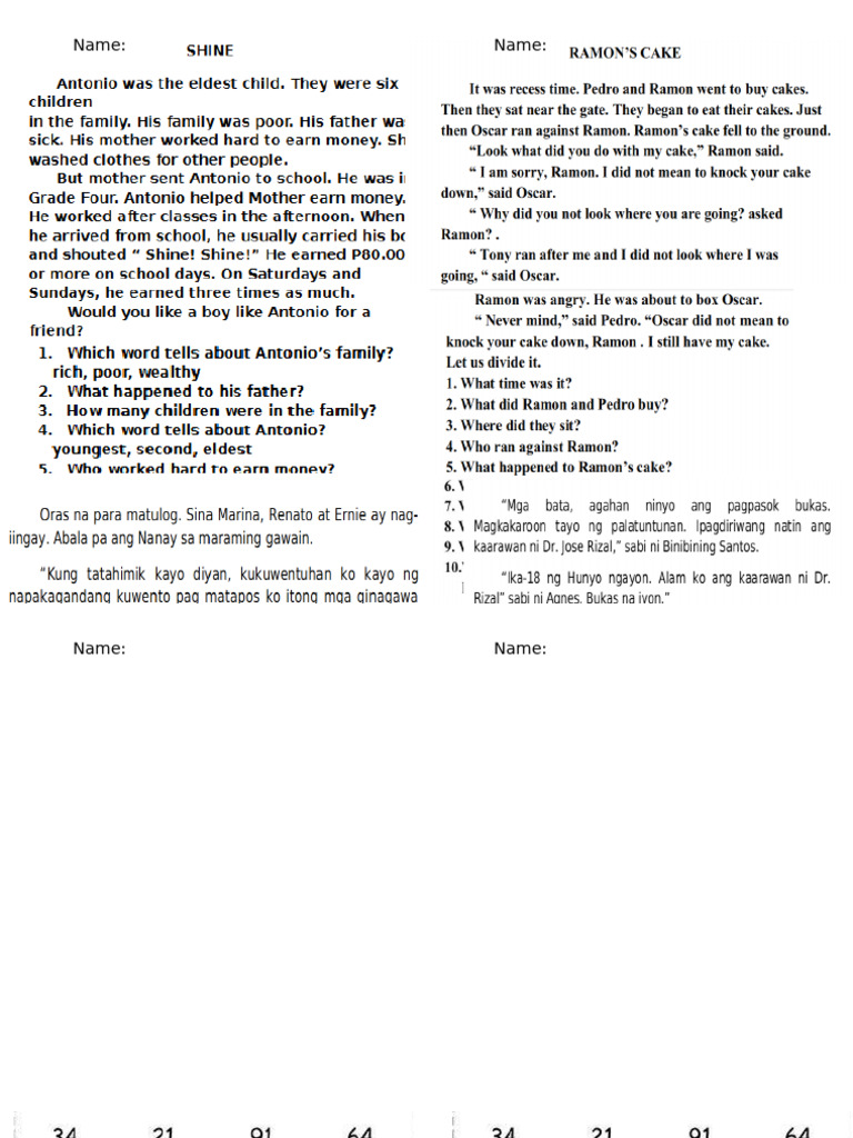 Reading and Math | PDF