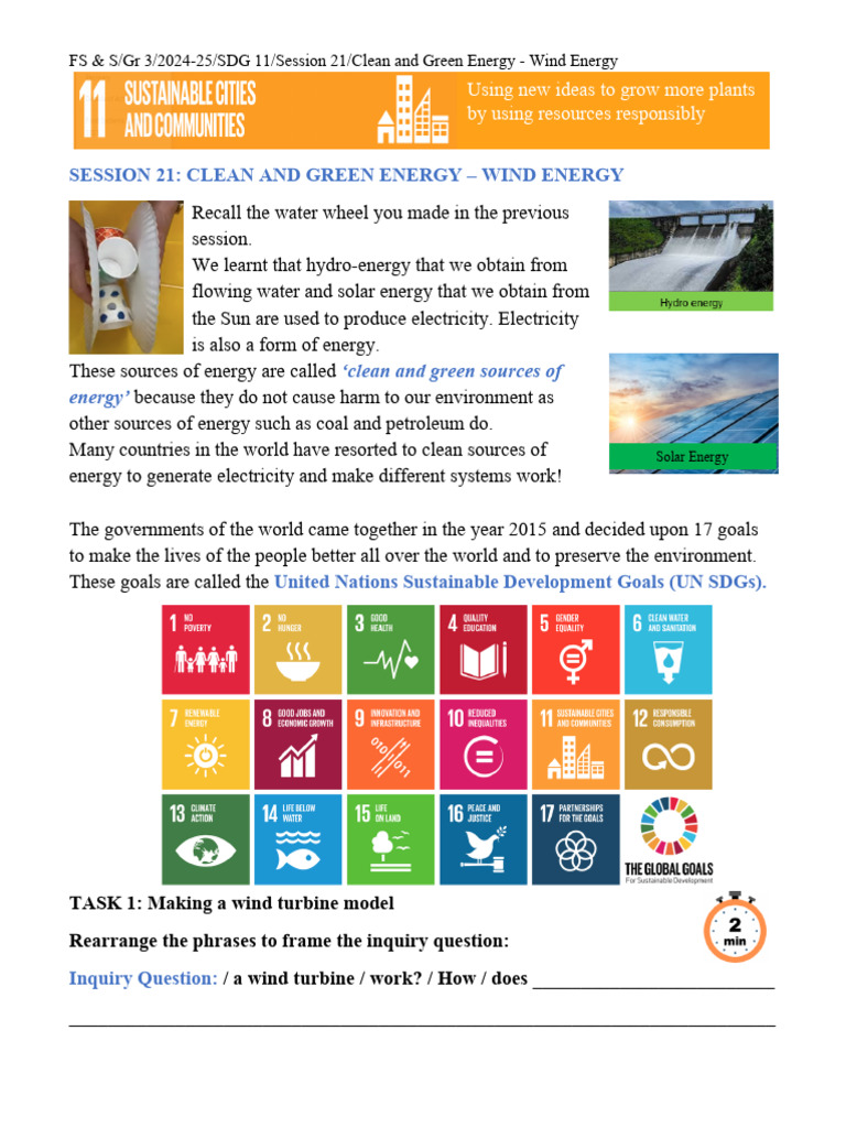 G3 S21 Student Record Sheet | PDF | Sustainable Energy | Energy Development