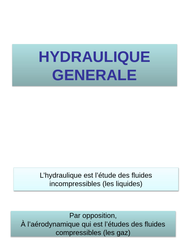 Partie I Hydrostaique 2019 2020 | PDF | Pression | Pascal (Unité)