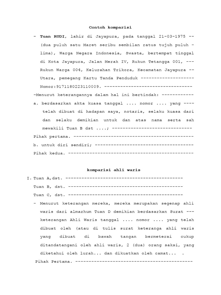 Contoh Komparisi | PDF