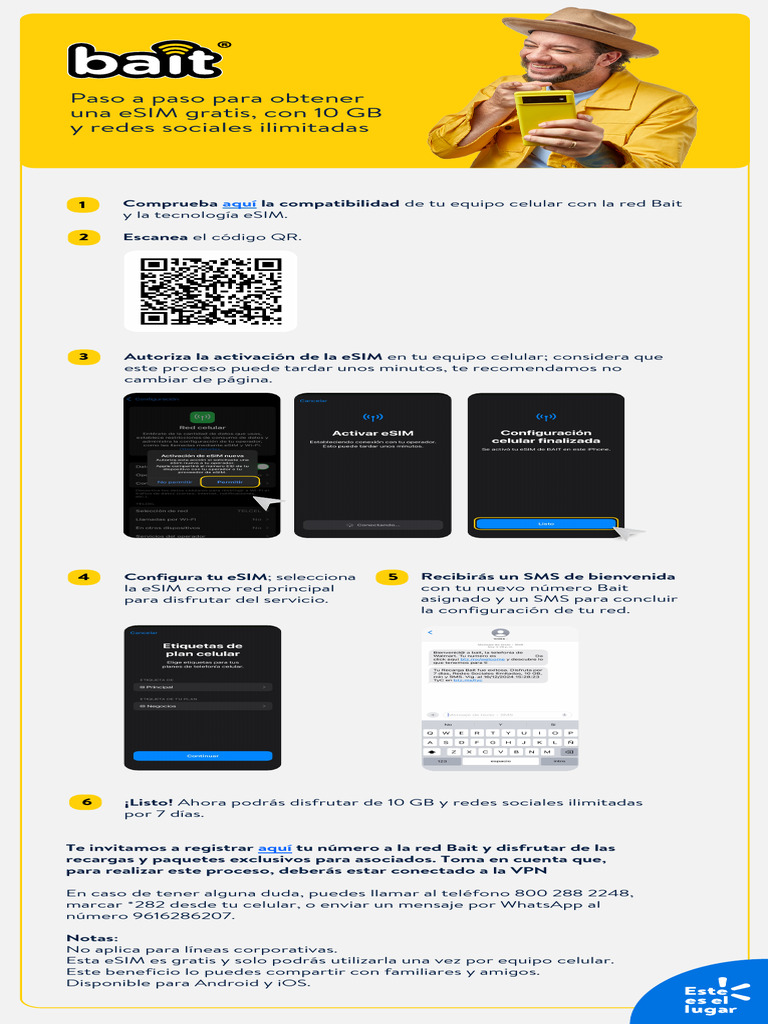 Activa tu eSIM gratis con 10 GB | PDF