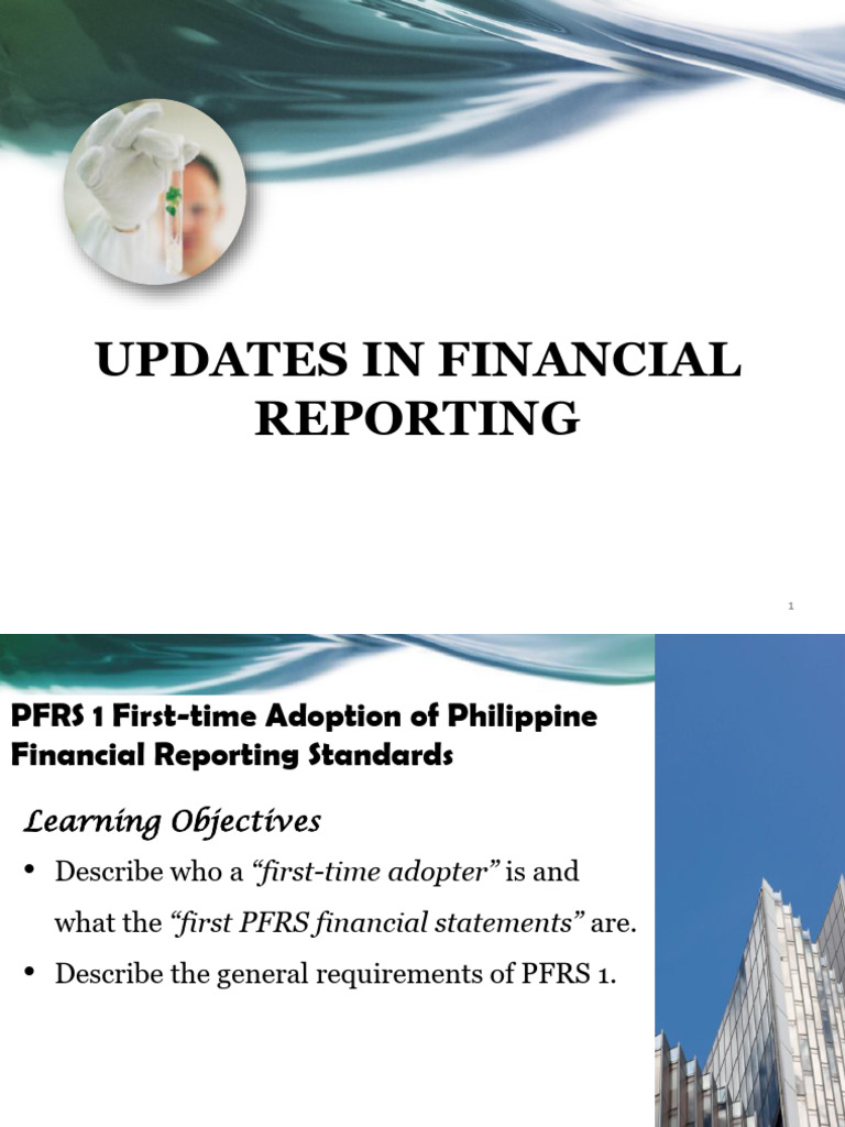 PFRS 1: First-time Adoption Guide | PDF | Balance Sheet | Income Statement