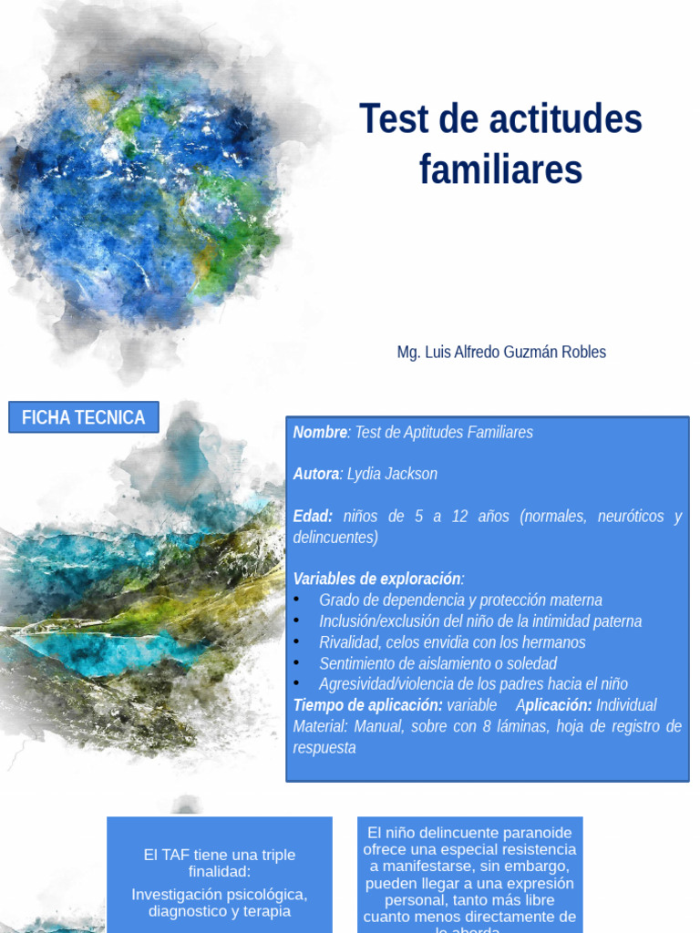 Test de Actitudes Familiares | PDF | Incendios