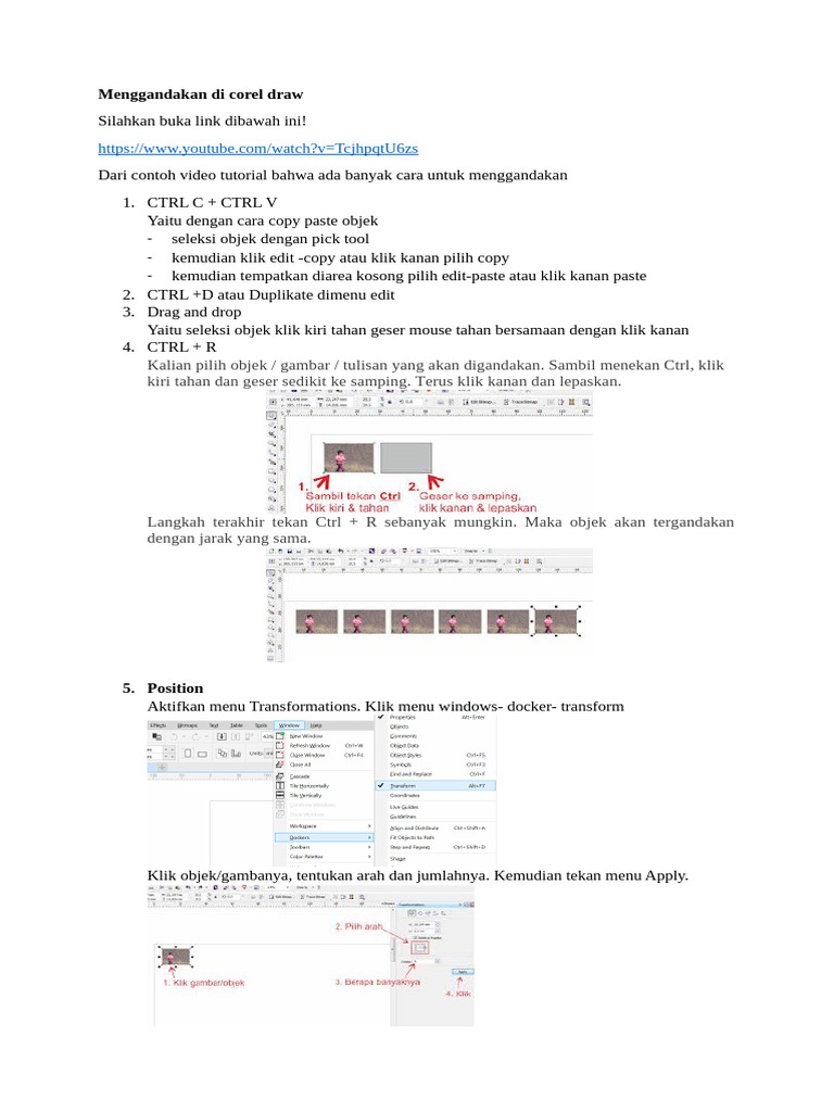 Menggandakan di corel draw | PDF