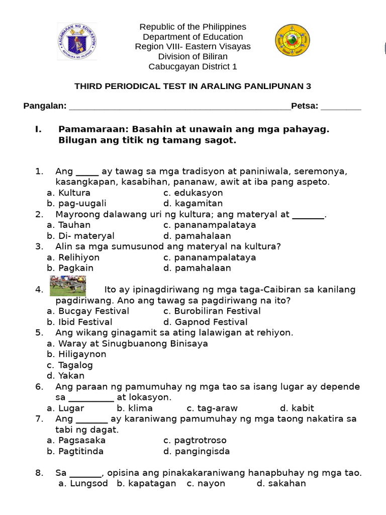 PT - Q3 - AP3 With TOS | PDF