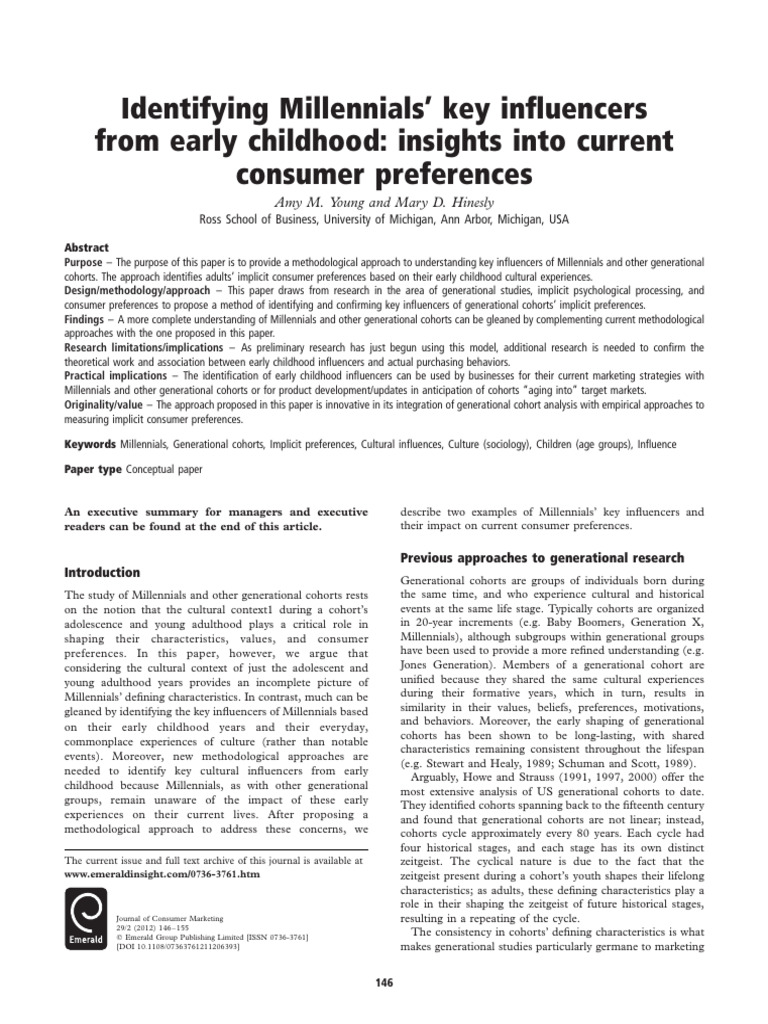 Millenials As Influencers | PDF | Attitude (Psychology) | Psychological ...