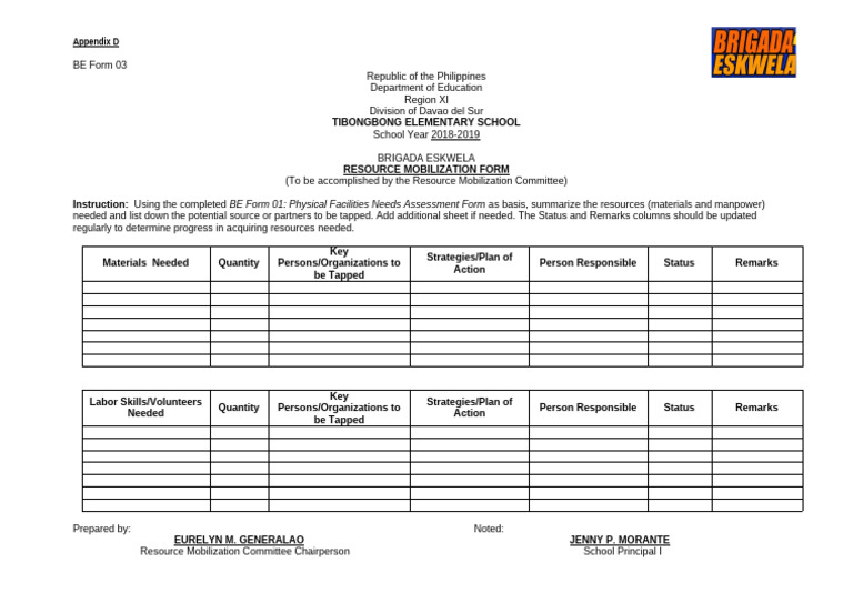 Appendix D. BE Form 03 | PDF