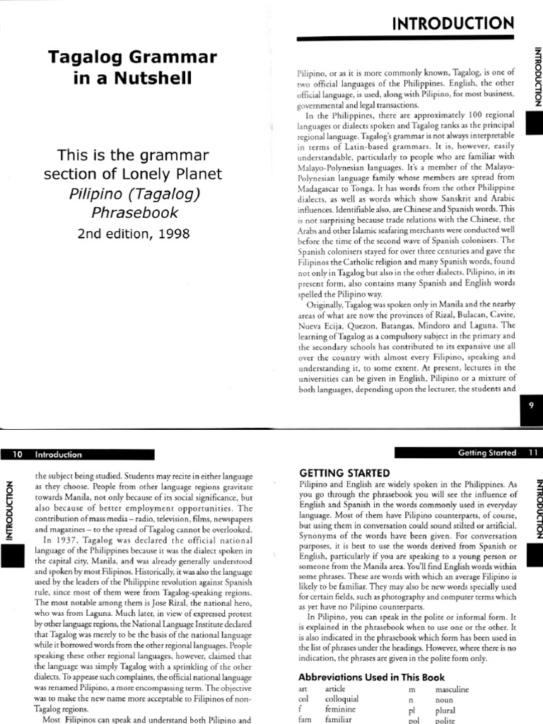 Tagalog Grammar in a Nutshell. Статья Из Книги_ Lonely Planet ...