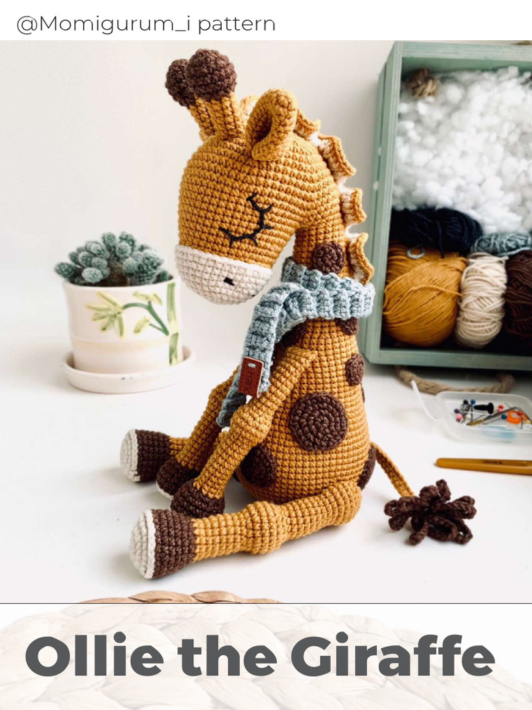 Momigurumi Ollie The Giraffe | PDF | Crochet | Yarn