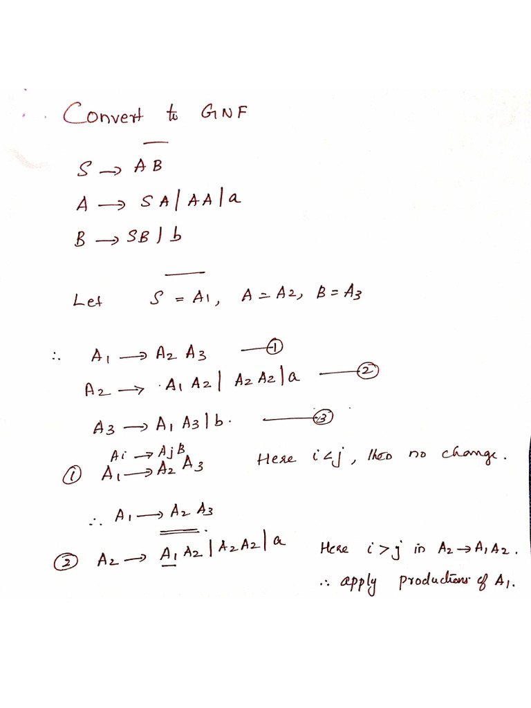 CFG To GNF | PDF