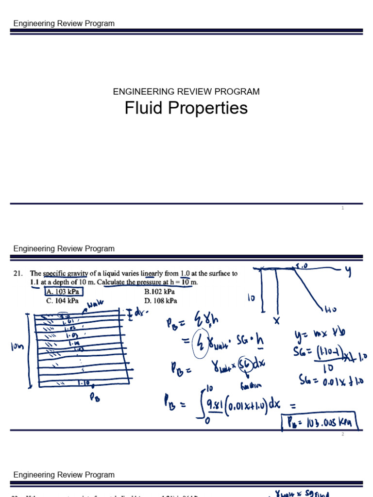 Fluid Properties in Engineering Review | PDF