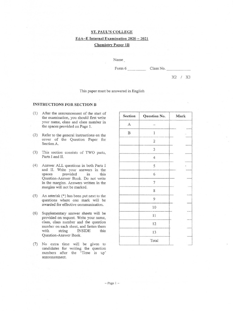 SPC 2021 s6 Paper 1b | PDF
