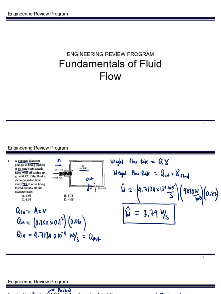 Fluid Flow Part 1 | PDF