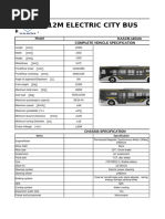 Yutong Inter-City Bus Specifications | PDF | Bus | Axle