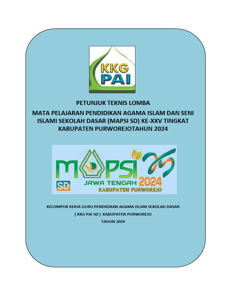 Juknis Mapsi Ke 25 Th. 2024 Kab Purworejo | PDF