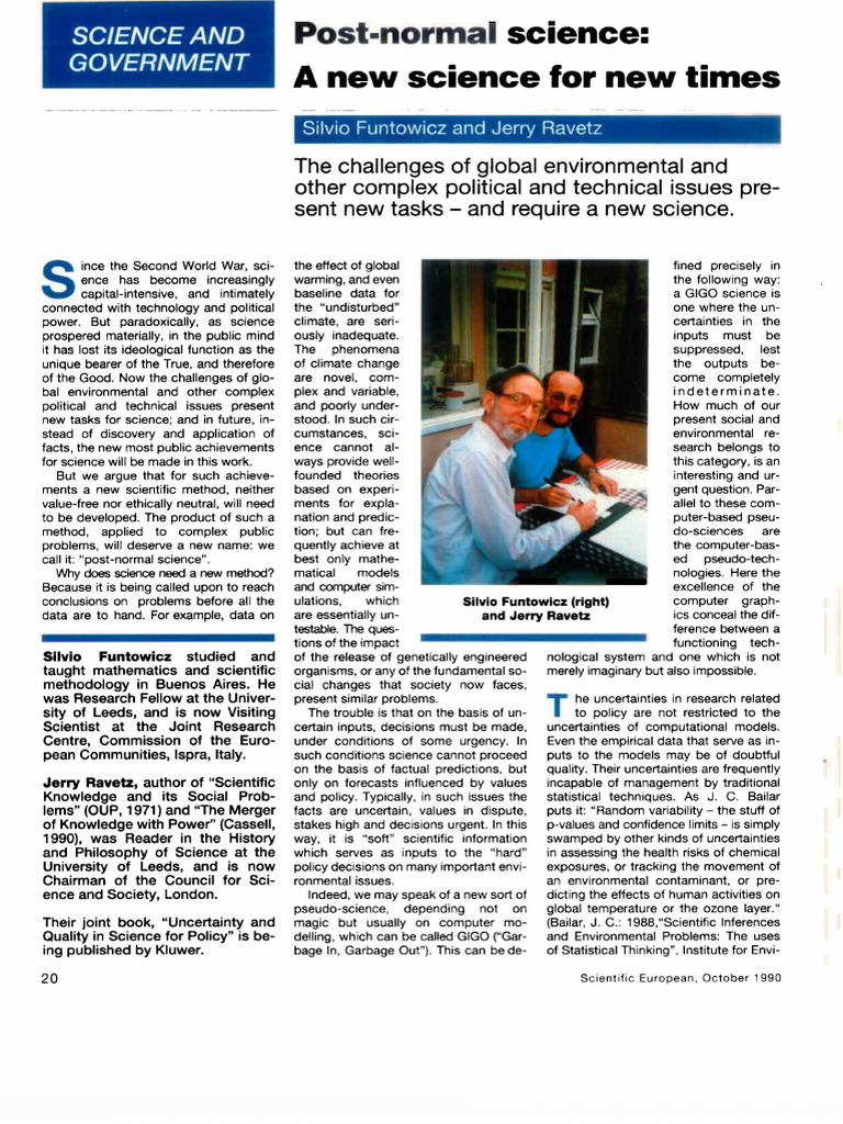 Ciencia post normal | PDF | Science | Academic Discipline Interactions