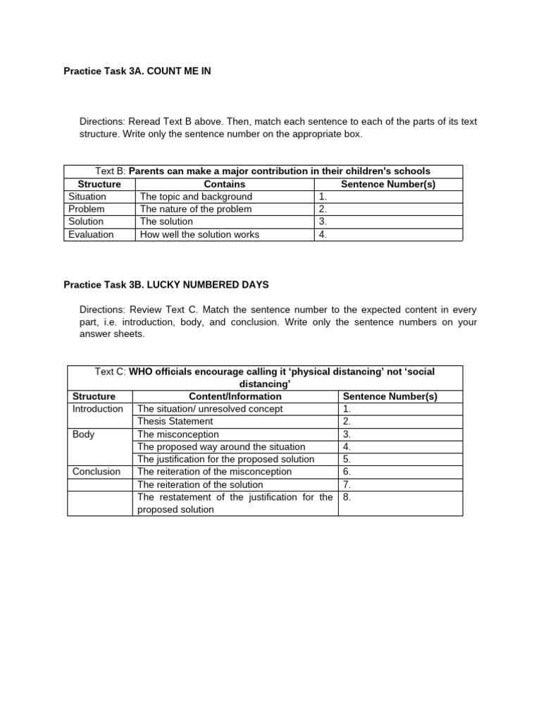 Activity Text Structure | PDF