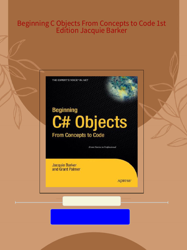 Beginning C Objects From Concepts To Code 1st Edition Jacquie Barker | PDF