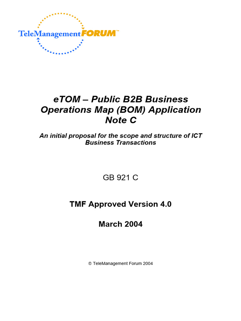 tmfc2495 gb921c v4-0-1 040318 | PDF | Marketing | Electronic Data Interchange