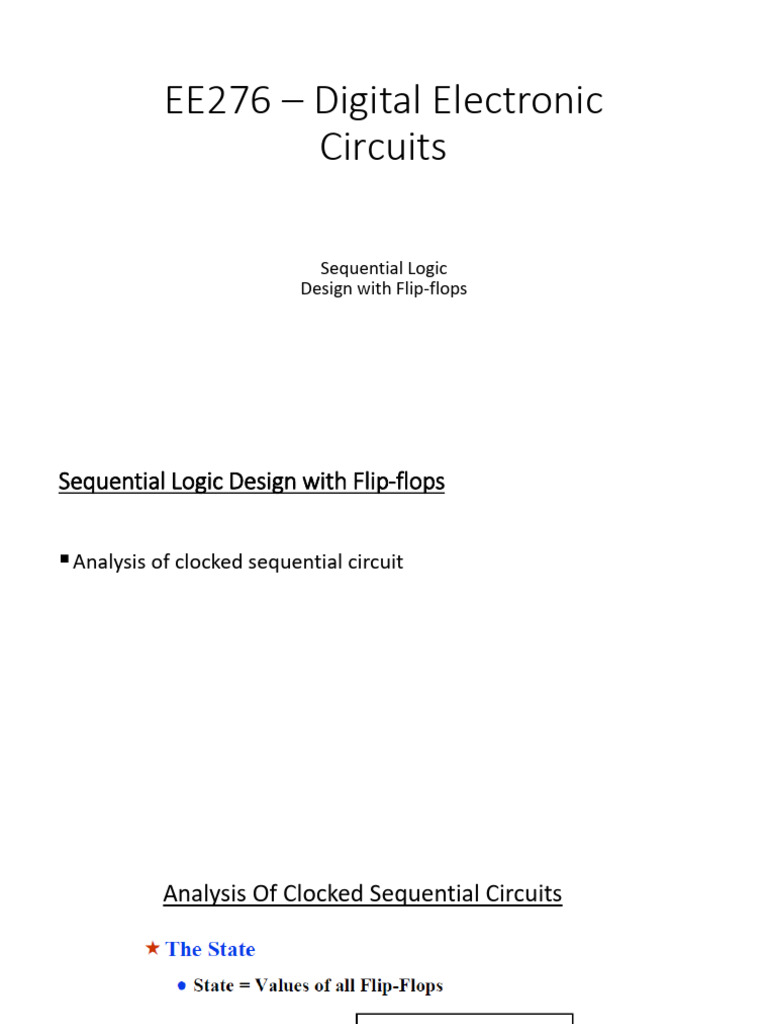 Analysis Of Sequential Circuit Pdf Computer Programming Digital Technology