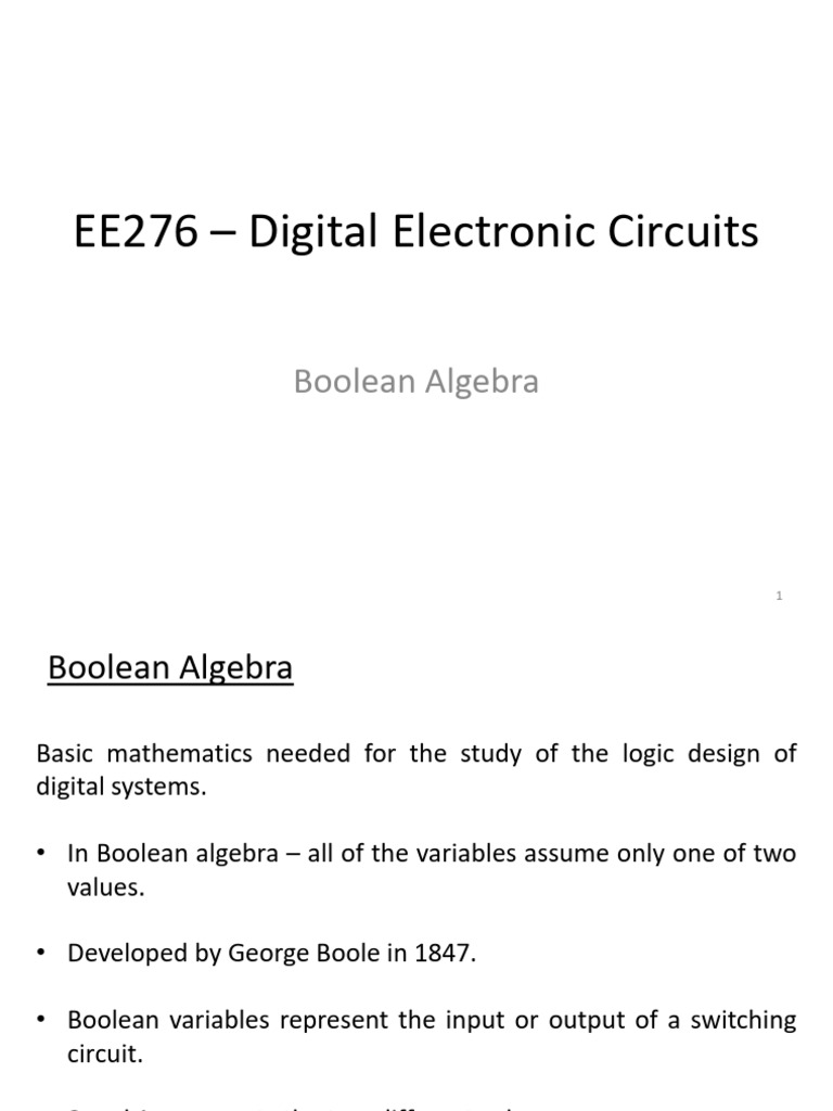 Boolean algbra | PDF | Boolean Algebra | Teaching Mathematics