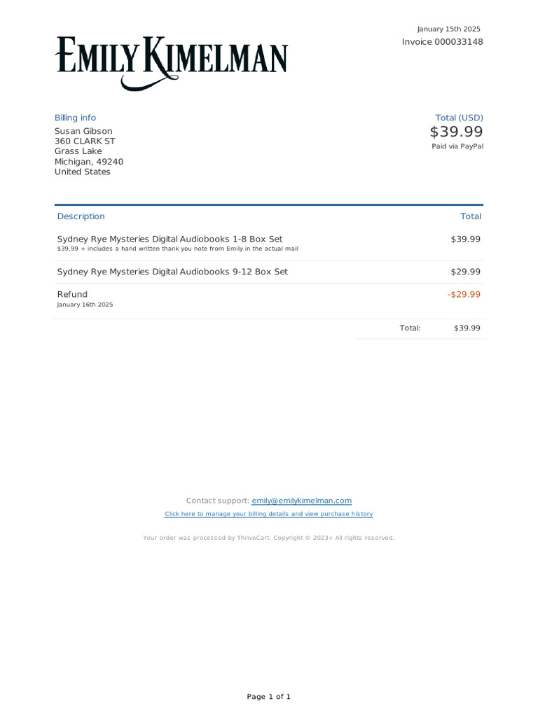 Author Emily Kimelman - Invoice 000033148 2 | PDF