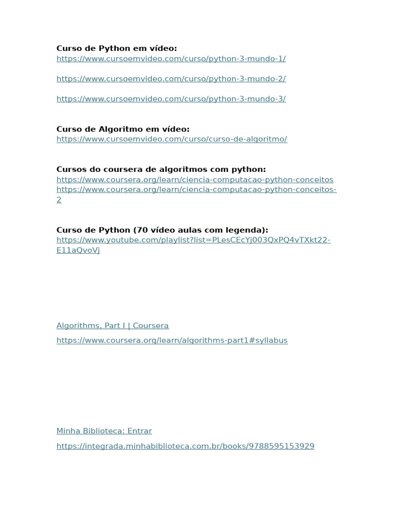 Cursos de Python e Algoritmos Online | PDF | Classe (programação de ...