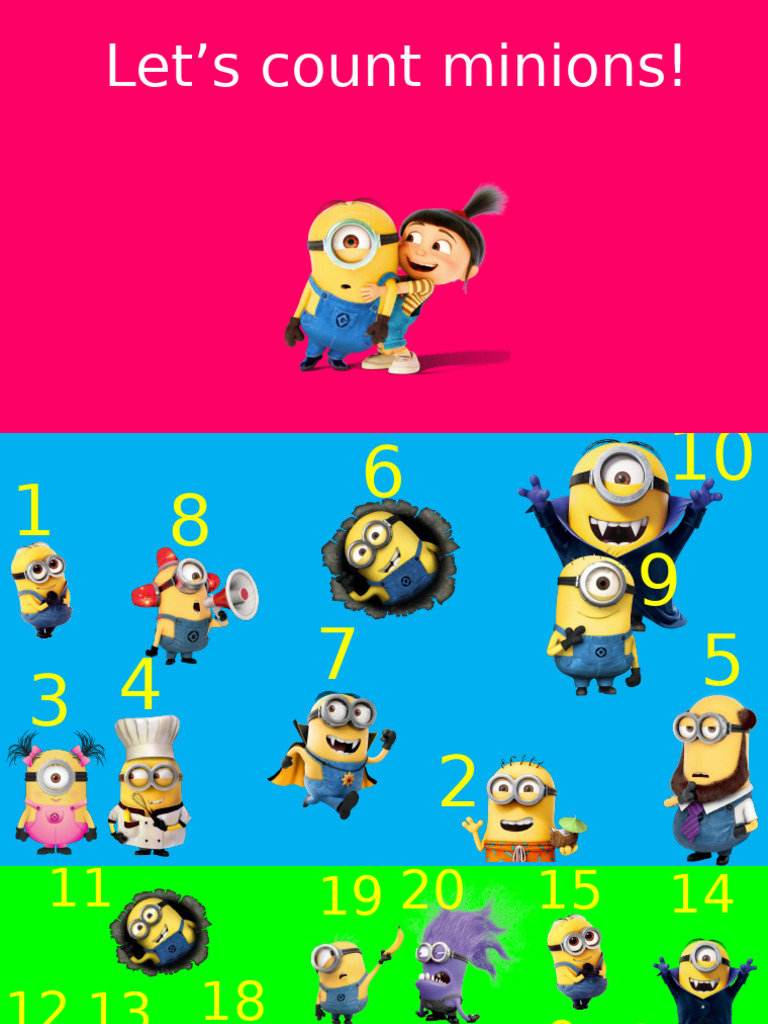 Minion Counting Game 1-20 | PDF