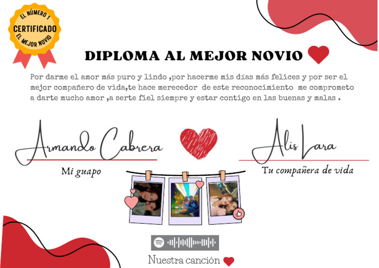Diploma al Mejor Novio | PDF