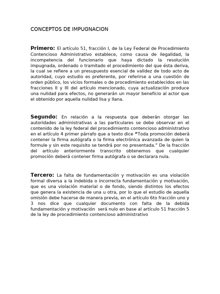 Conceptos de Impugnacion | PDF