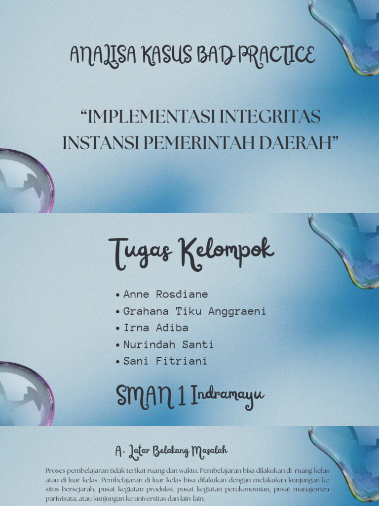 Integritas Pemerintah Daerah dalam Pendidikan | PDF