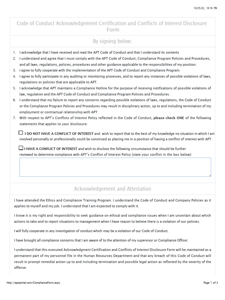 Compliance Training Attestation (11) | PDF | Regulatory Compliance ...
