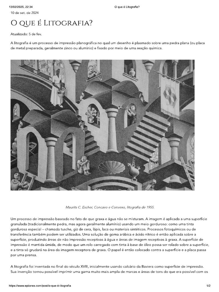 O que é Litografia | PDF