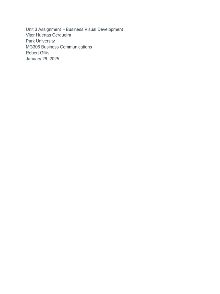 Unit 3 Assignment - Business Visual Development | PDF