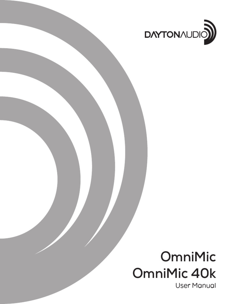 OmniMic User Manual Guide | PDF | Loudspeaker | Microphone